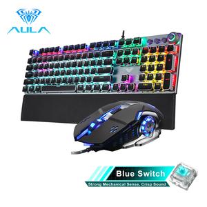 Jual Produk Baru AULA Mechanical Gaming Mechanical Keyboard And Combo ...