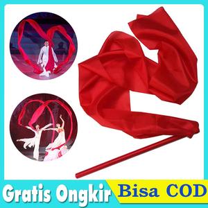 Jual Tali Pita Tari Dance Ribbon Red Silk Twirling Streamer Gymnastic ...
