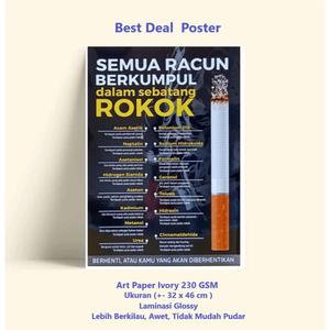 Jual Poster Dilarang Merokok | Poster Semua Racun Berkumpul Pada ...