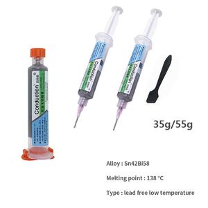 Jual . 35/55G Low Temperature Lead-Free Syringe Solder Paste Melting ...