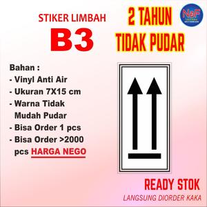 Jual Ready!! Stiker Limbah B3 Label Tanda Simbol Penunjuk Tutup Kemasan ...