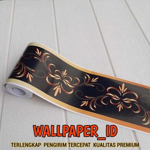 Jual Produk Wall Border Lis Border Sticker Hitam Ulir Gold PREMIUM ...