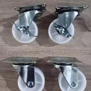 Jual Roda Putih Nylon 2" HIdup rem dan Polos, Roda Gerobak, rombong ...
