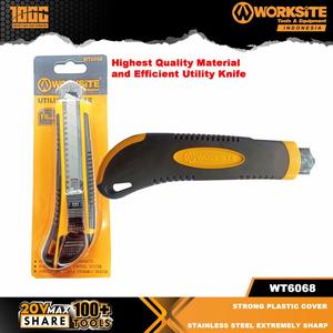 Jual Pisau Cutter Handle tebal otomatis ganti pisau Cover 18mm Worksite ...