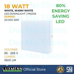 Jual Lampu Downlight Kotak LED Luxmenn 18 Watt, Outbow, Putih & Kuning ...