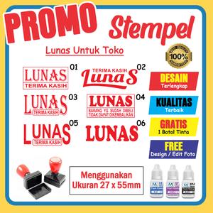Jual CETAK STEMPEL LUNAS / STEMPEL FLASH CUSTOM / STEMPEL TOKO ...