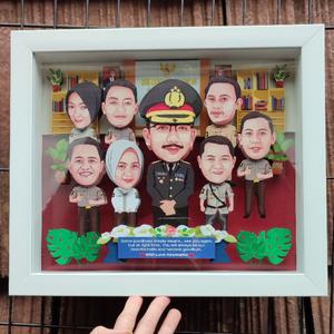 Jual Pop up 3D frame 25x30cm (10R) scrapframe karikatur hadiah wisuda ...