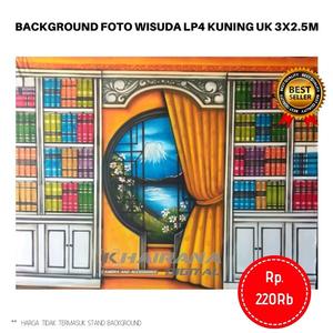 Jual Background Backdrop Latar Layar Studio Foto Wisuda Lp6 Kuning 3X2 ...