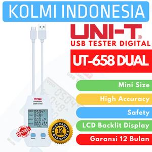 Jual UNI-T USB Tester Digital Voltmeter Amperemeter Capacity UT65 READY ...
