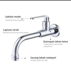 Jual kran dinding panjang/kran wastafel instalasi dinding NEW SERIES ...