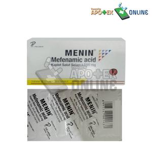 Jual MENIN 500MG 1 BLISTER 10 KAPLET /ASAM MEFENAMAT/MEFENAMIC ACID ...