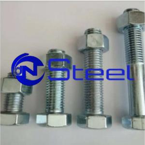 Jual Baut Mur Putih M8 x 100mm Hexagon | Hex Bolt Galvanis BMP 8x100 ...
