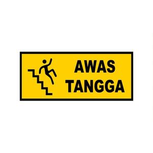 Jual Stiker VINYL AWAS TANGGA Uk. 23 x 10 cm Sign RAMBU K3 - Kab ...