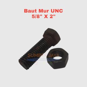 Jual Baut UNC 5/8 x 2 Inch / Baut Baja Hitam UNC 5/8" x 2" Full Drat - Kota Surabaya ...
