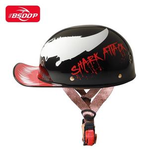 Jual Motorcycle Helmet Retro Electric Vehicle Helmet Gangster Personal ...