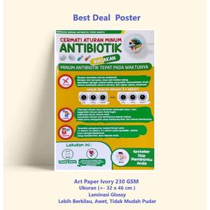 Jual Poster Aturan Minum Antibiotik | Poster Farmasi | Poster Obat ...
