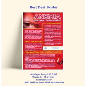 Jual Poster Anemia | Poster Anemia dan Tablet Tambah Darah | Poster ...