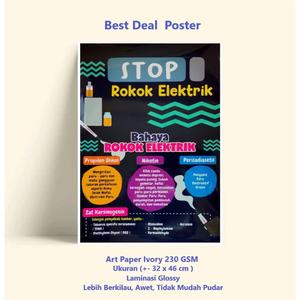 Jual Poster Dilarang Merokok | Poster Stop Rokok Elektrik | Poster ...