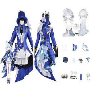 Jual Game Genshin Impact Focalors Cosplay Costume Coat Pants Hat ...