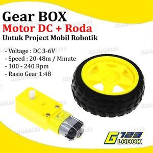 Jual Roda Motor DC Arduino Gear 3V 6V Wheel Dinamo Mobil Robot Smart ...