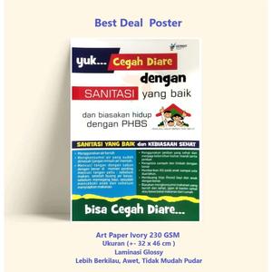 Jual Poster Cegah Diare | Poster Cegah Diare dengan Sanitasi yang Baik ...