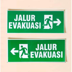 Jual Akrilik Papan Rambu Evakuasi Arah Kanan / Arah Kiri | Akrilik ...