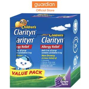 Jual Best Clarityn Syrup Non-drowsy Allergy Relief Value Pack (Grape ...