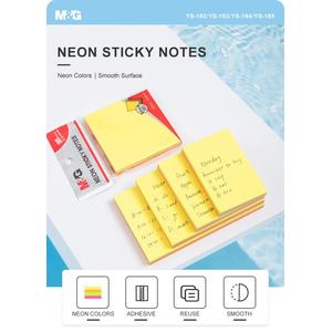 Promo M&G Sticky Notes Neon Color / M&G Penanda Kertas Neon isi 100 ...