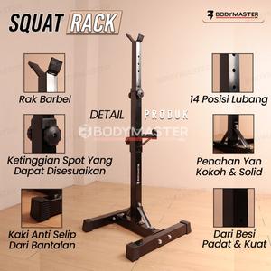 Jual MARKS13 BODYMASTER SQUAT RACK BM-A285 BARBELL RAK TIANG BENCH ...