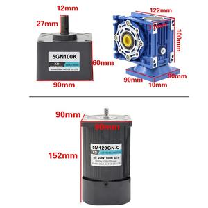 Jual 120 w 220 v ac motor adjustable speed gear motor and reversing ...