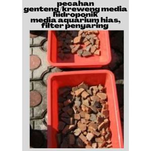 Jual Pecahan genteng / kreweng sebagai filter media tanam hidroponik 1 ...