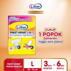 Promo Lifree Paket Hemat 2in1 Popok L+Pad - - Lifree Official Store ...