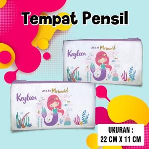 Jual Tempat Pensil Dompet Alat Tulis Pensil Pencil Case Mermaid Custom ...