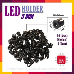 Jual 3mm Rumah Led Housing 3mm Rumah LED ukuran 3mmwarna hitam new pro ...