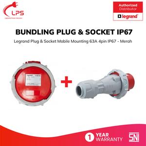 Promo Legrand Plug dan Socket Mobile Mounting P17 63A 4 pin IP67 Merah ...