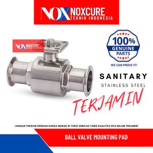 Jual Ball Valve Mounting Pad 2 PC Body Tri Clamp Sanitary Size 1 1/2 ...