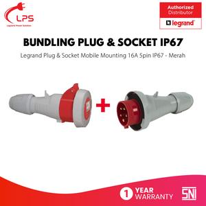 Promo Legrand Plug dan Socket Mobile Mounting P17 16A 5 pin IP67 Merah ...