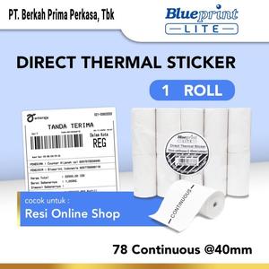 Promo BLUEPRINT Stiker Label 78 Continuous @40mm Lebar 80 continuous x ...