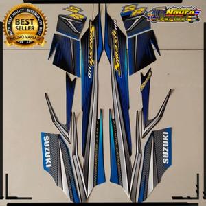 Jual striping suzuki smash 110 sr 2007 2008 hitam biru body standar ...
