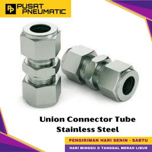 Jual 10MM x 10MM Union Connector Tube OD 10 MM x 10 MM Stainless Steel ...