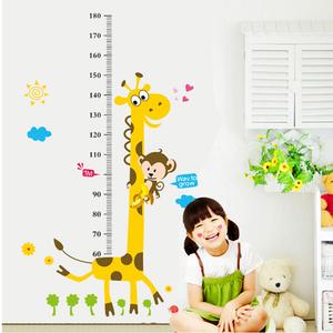 Jual ' Removable Height Chart Measure Wall Sticker Giraffe Decal ...