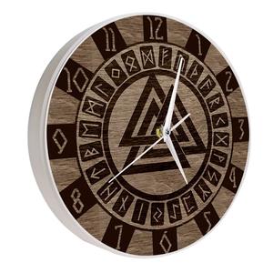 Jual ' Nordic Valknut Symbol And Runes Modern Design Wall Clock Celtic ...