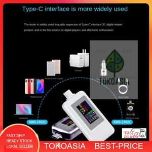 Jual KWS-1902C (WHITE) Type-C Color Display USB Tester Current Volt ...
