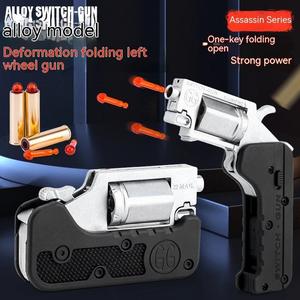 Jual New Alloy Shell Throwing Revolver Toy Pistol Foldable Phantom ...