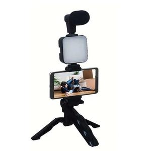 Jual Vlogging KIT Paket Vlog 5in1 AY49 LED Tripod Holder Microphone Remote - Jakarta Barat ...