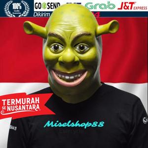 Jual Topeng shrek monster ogre Halloween prank fullhead cosplay - Kota ...