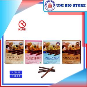 Jual Kugi Wafer Sticks Chocolate Cappucino Strawberry Vanilla Milk 120 ...