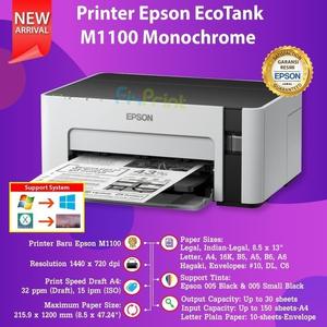 Jual Printer M1100 Epson EcoTank Monochrome Ink Tank Tinta 005 Original ...