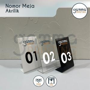 Jual Nomor Meja Akrilik Custom UV Print / Table Number Cafe Restoran ...