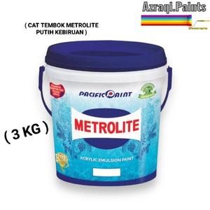Jual CAT TEMBOK METROLITE WARNA PUTIH KEBIRUAN ( 3 LITER ) GALON ...